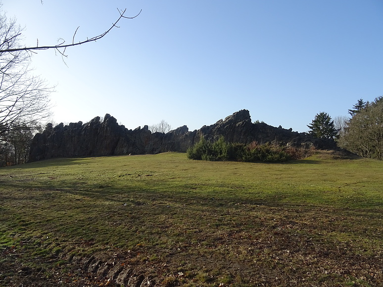 Eschbach cliffs, Eschbach, Usingen, Hochtaunuskreis, Darmstadt, Hesse ...