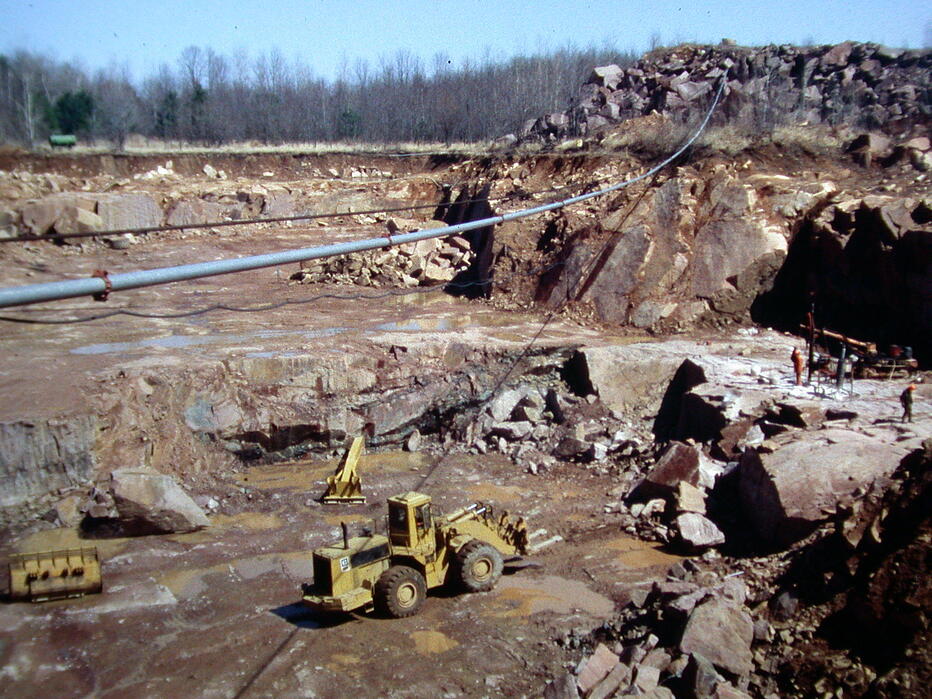 Wisconsin Rose Red Quarry (Lake Wausau Granite Company), Marathon ...