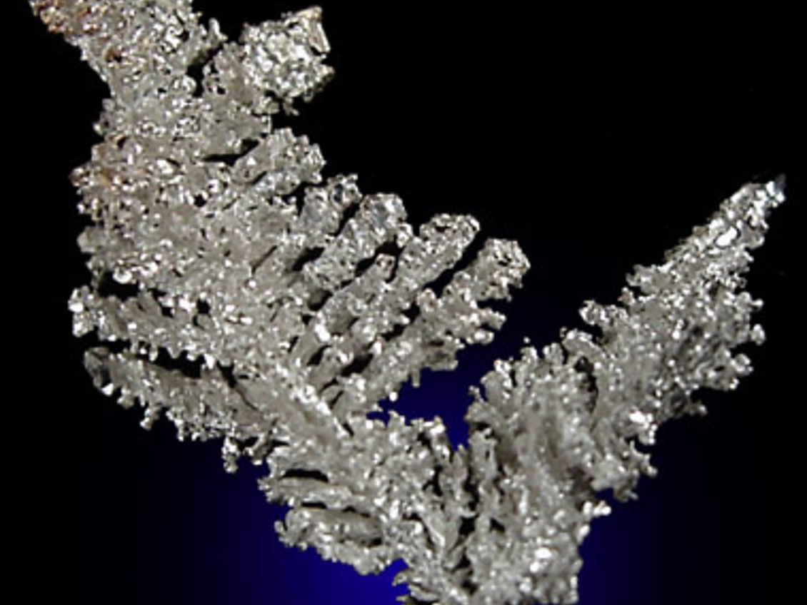 Beautiful dendritic native Silver from the classic locality Pöhla ...