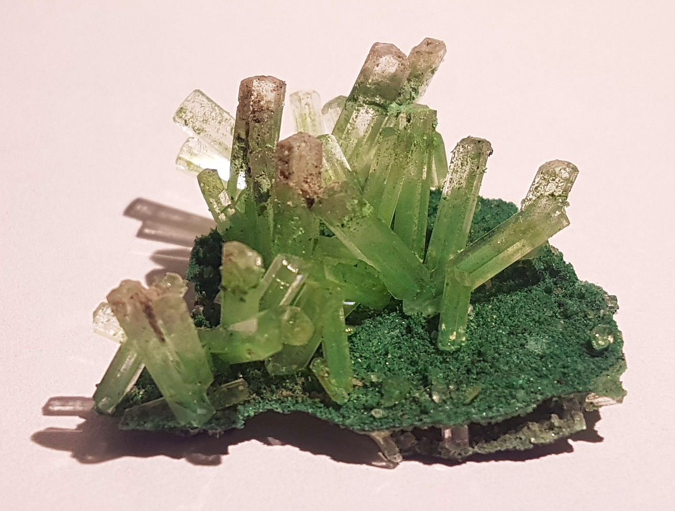 Identity Help : EDS analysis of green gypsum from Lubin Mine, Poland