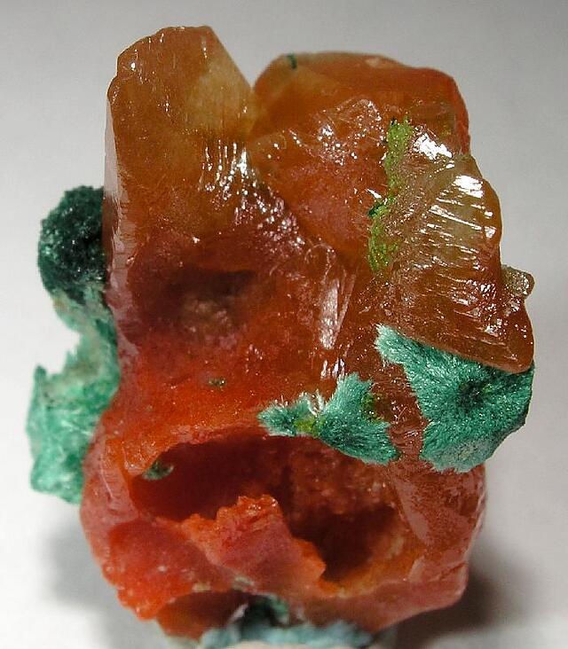 Cerussite, Malachite, Calcite