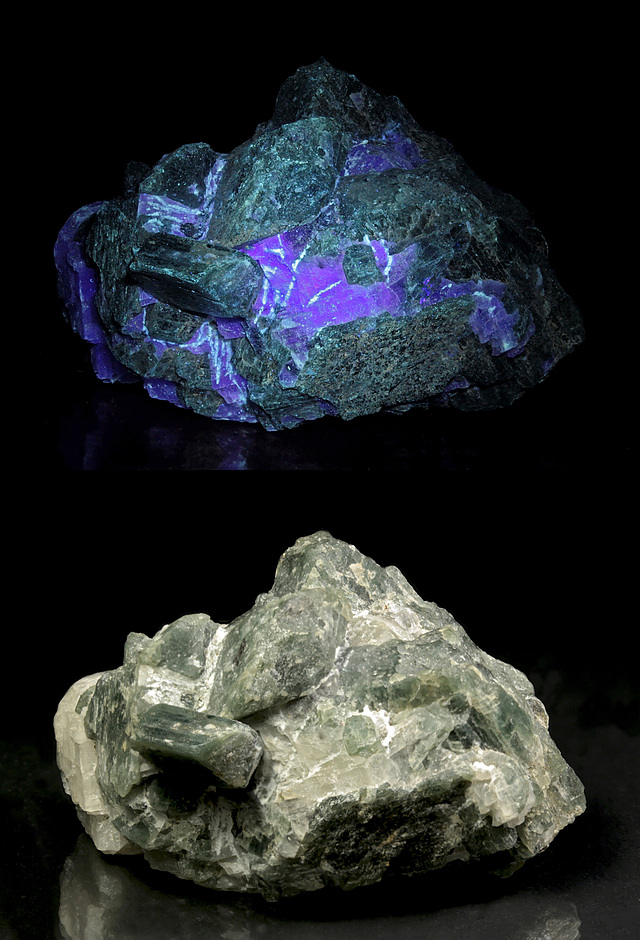 Pargasite, Calcite