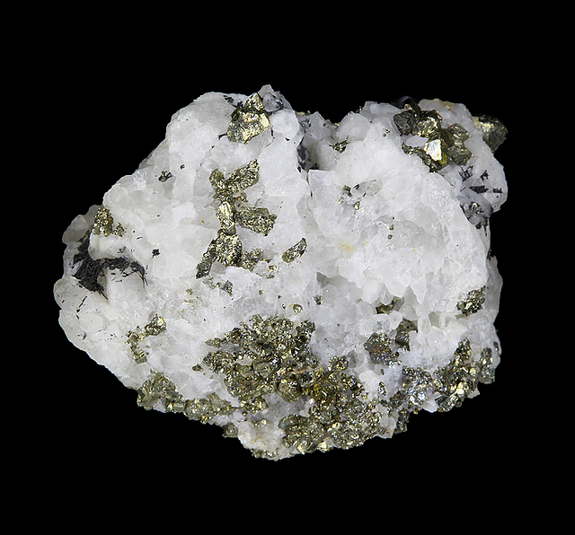 Matildite, Pyrite, Quartz