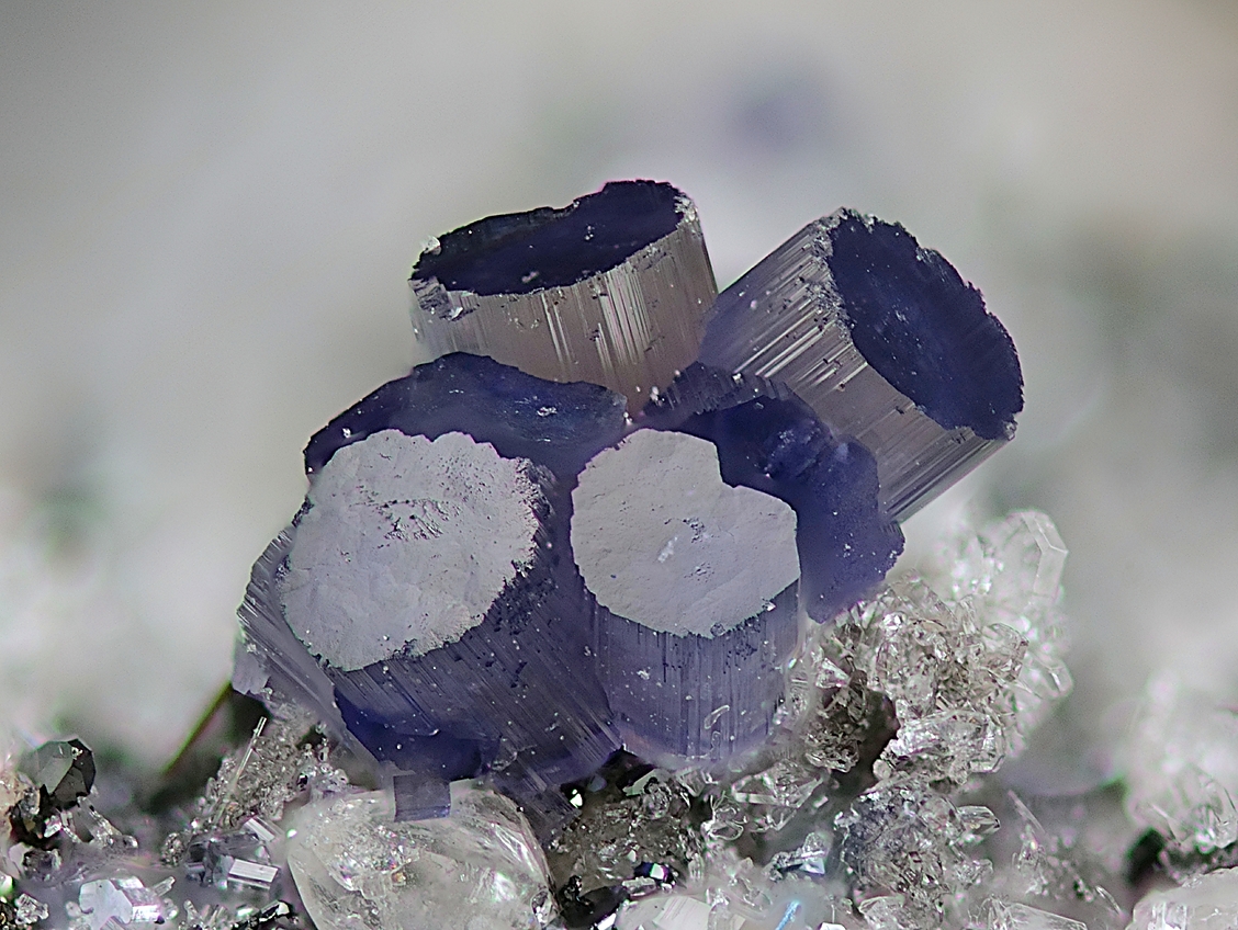 Cordierite crystal of 3.28 mm. Collection & Photo Matteo Chinellato