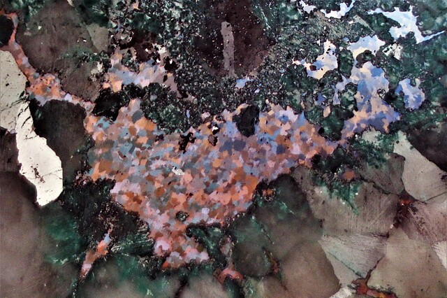 Naumannite, Malachite, Calcite