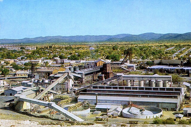 View of the Tsumeb polymetallic mining area, ca. 1980.