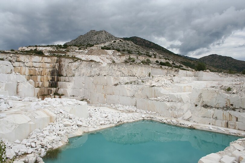 Sivec marble quarries, Sivec Mountain, Prisad, Prilep Municipality ...