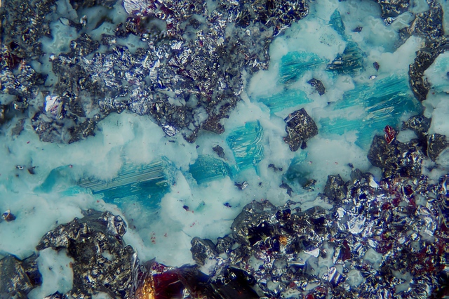 Gerhardtite, Cuprite, Native Copper