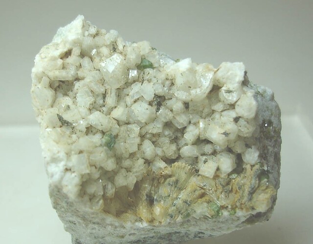 Albite (Var: Oligoclase), Prehnite