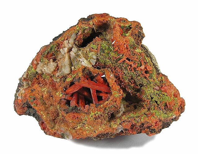 Crocoite, Vauquelinite