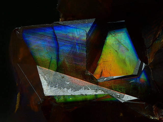 Andradite (Var: Rainbow Garnet)