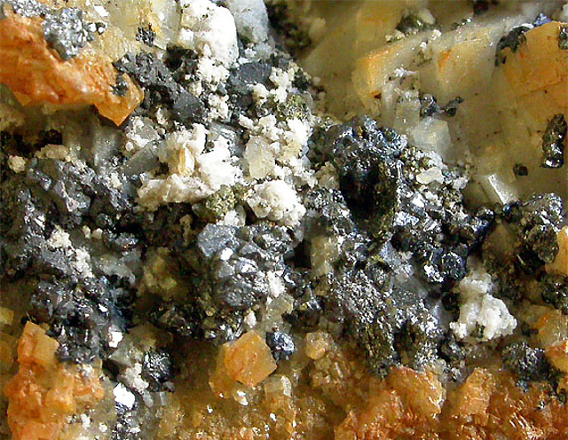 Miargyrite, Calcite, Pyrite, Dolomite