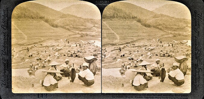 View of the Mogok Valley ruby mining area, in 1904.