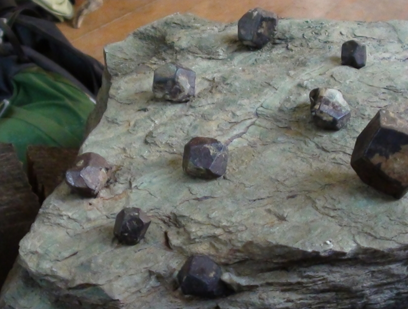 General : pyriteohedrons found in green argillite of western MT