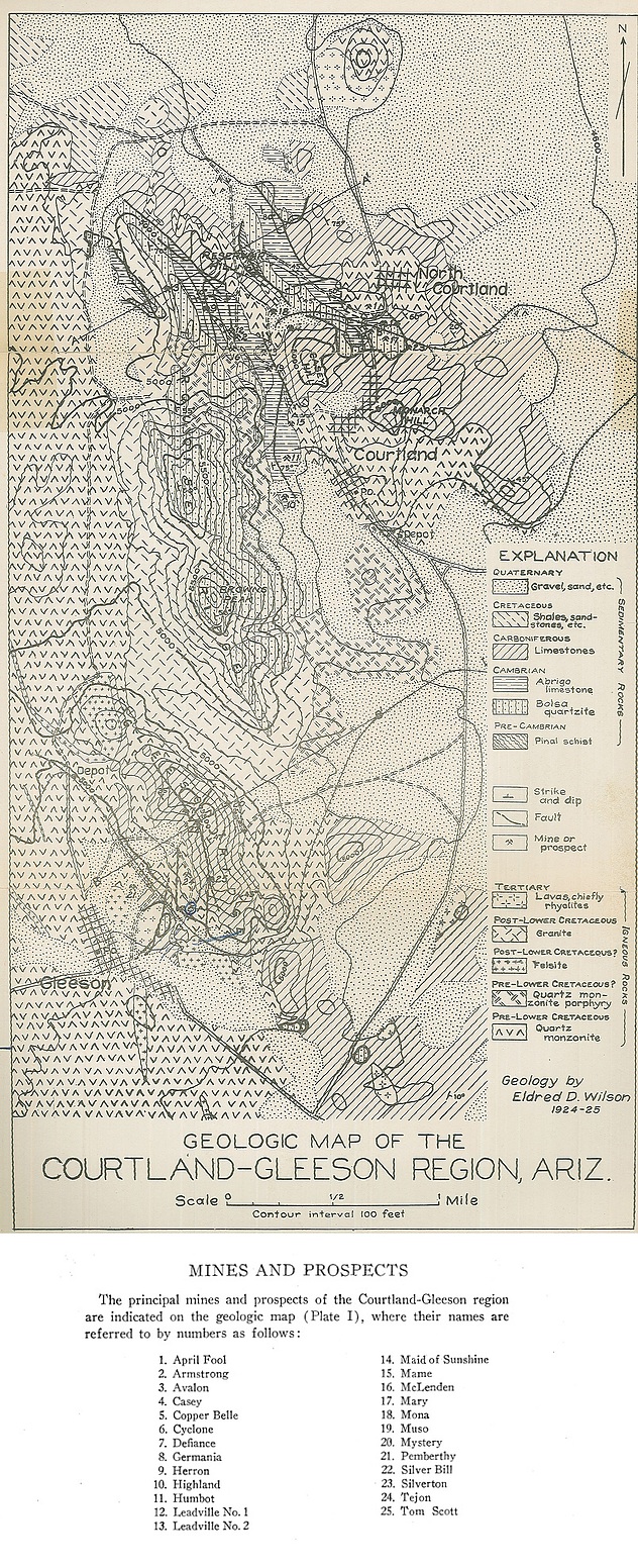 Turquoise Mining District (Courtland-Gleeson Mining District), Cochise ...