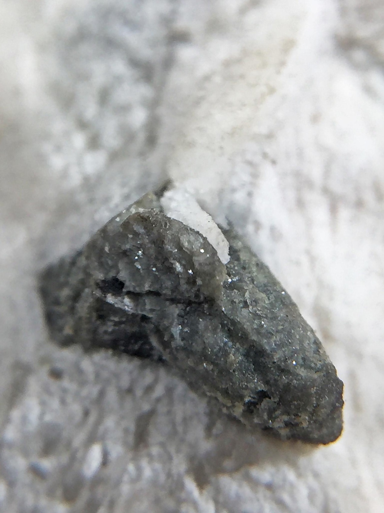 Pinite pseudomorph after thick tabular cordierite crystal. Found in ...