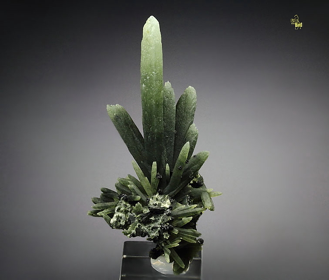 Quartz (Var: Prase), Hematite