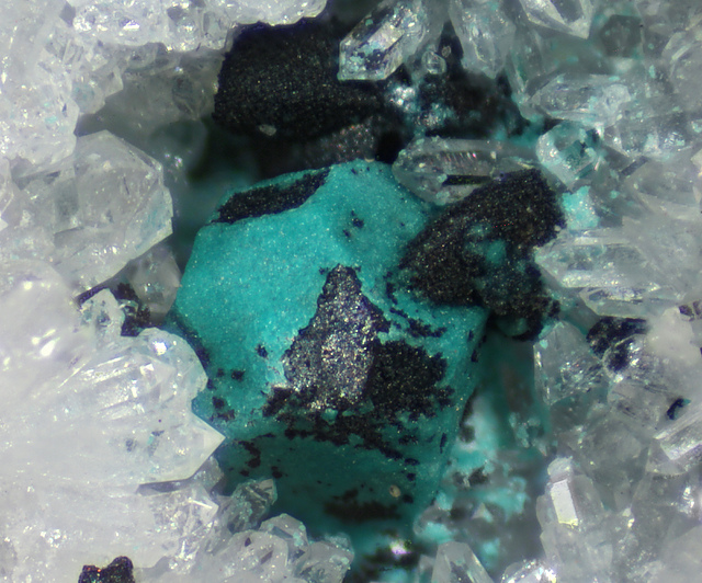 Bornite, Chrysocolla, Quartz