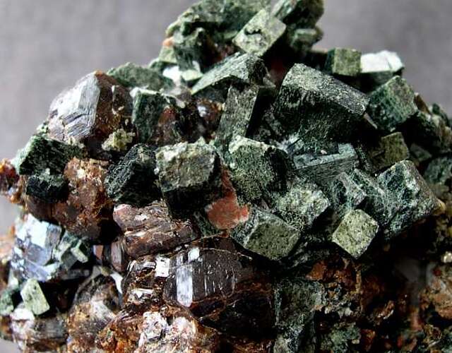 Amphibole Supergroup (Var: Uralite), Andradite