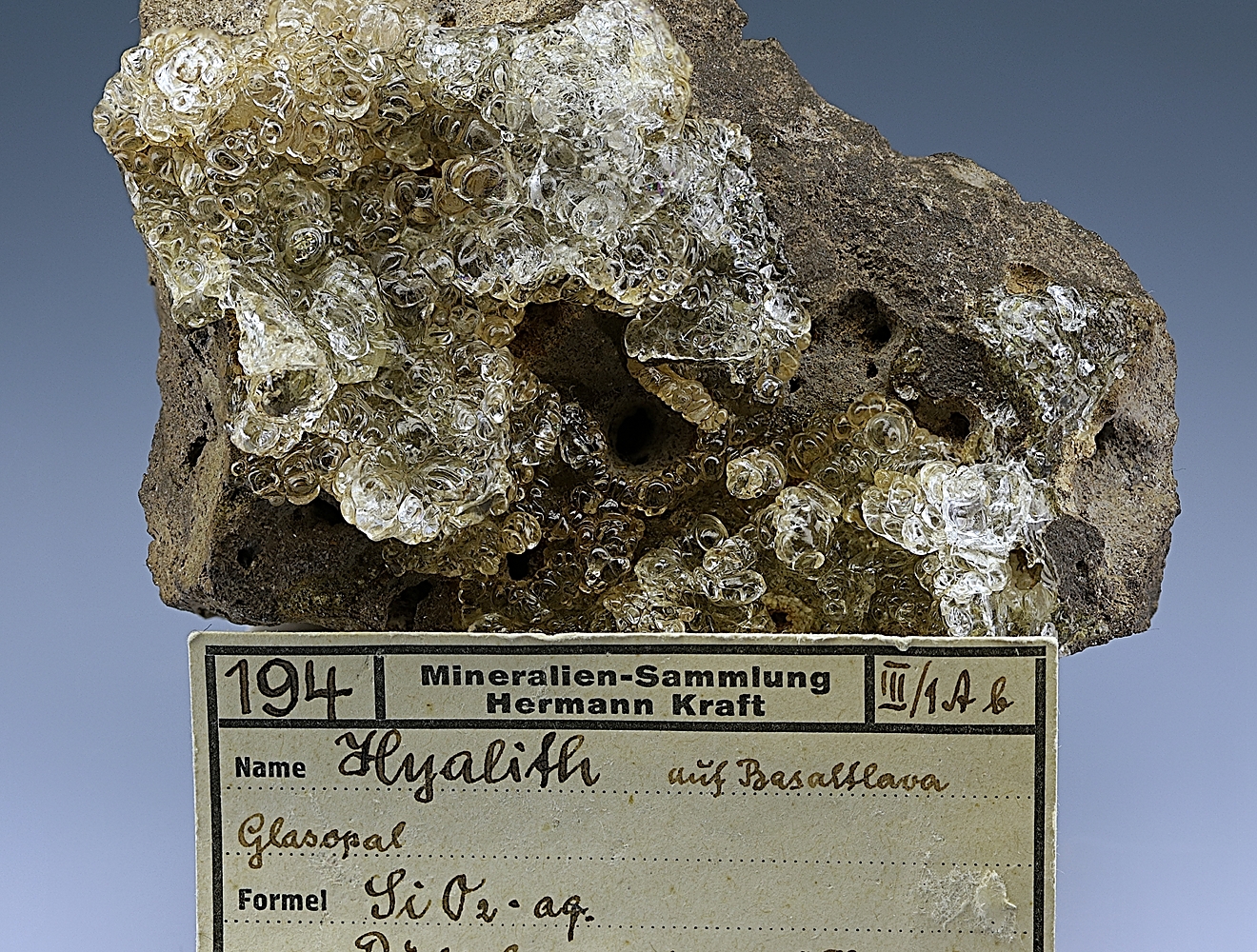 Hyalite: Mineral information, data and localities.