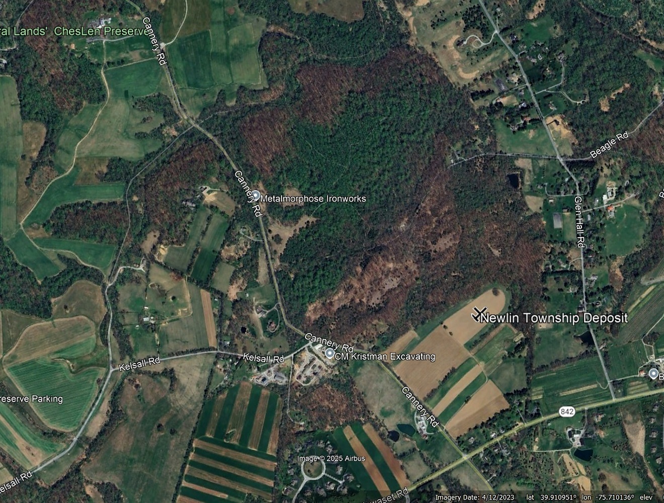 Localities : Corundum Hill, Unionville, Newlin Township, Chester County ...