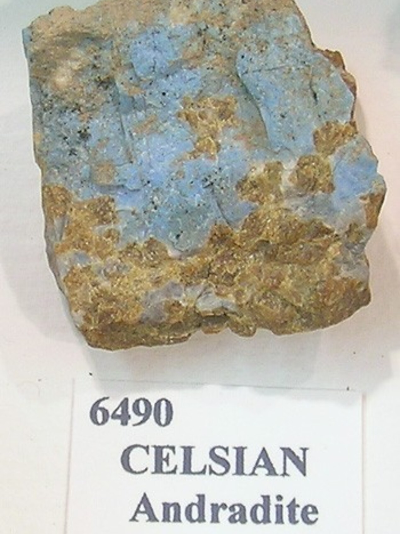 Celsian, Andradite, Willemite