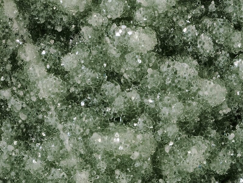 1.6 mm green Lizardite crystal. Collection Domenico Preite photo Matteo ...