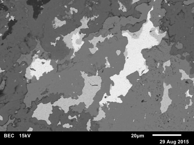 Naumannite, Clausthalite, Chalcopyrite, Limonite