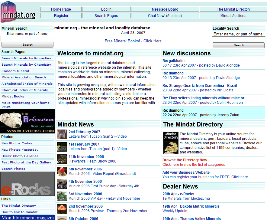 Jolyon Ralph - The history of mindat.org