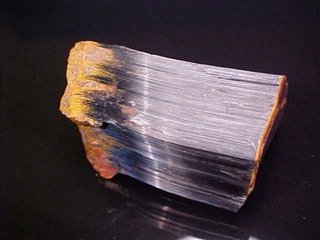 Riebeckite Root Name Group (Var: Crocidolite), Pyrite