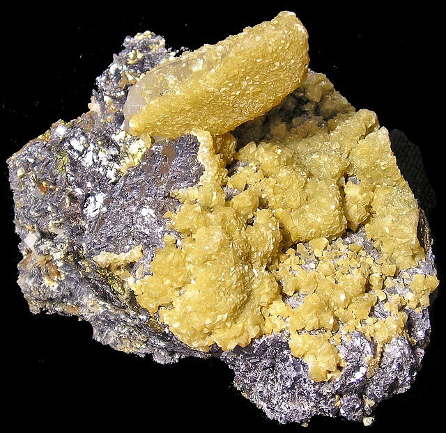 Siderite, Galena, Quartz, Chalcopyrite