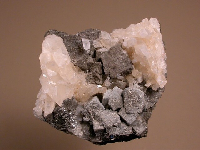 Native Antimony, Calcite