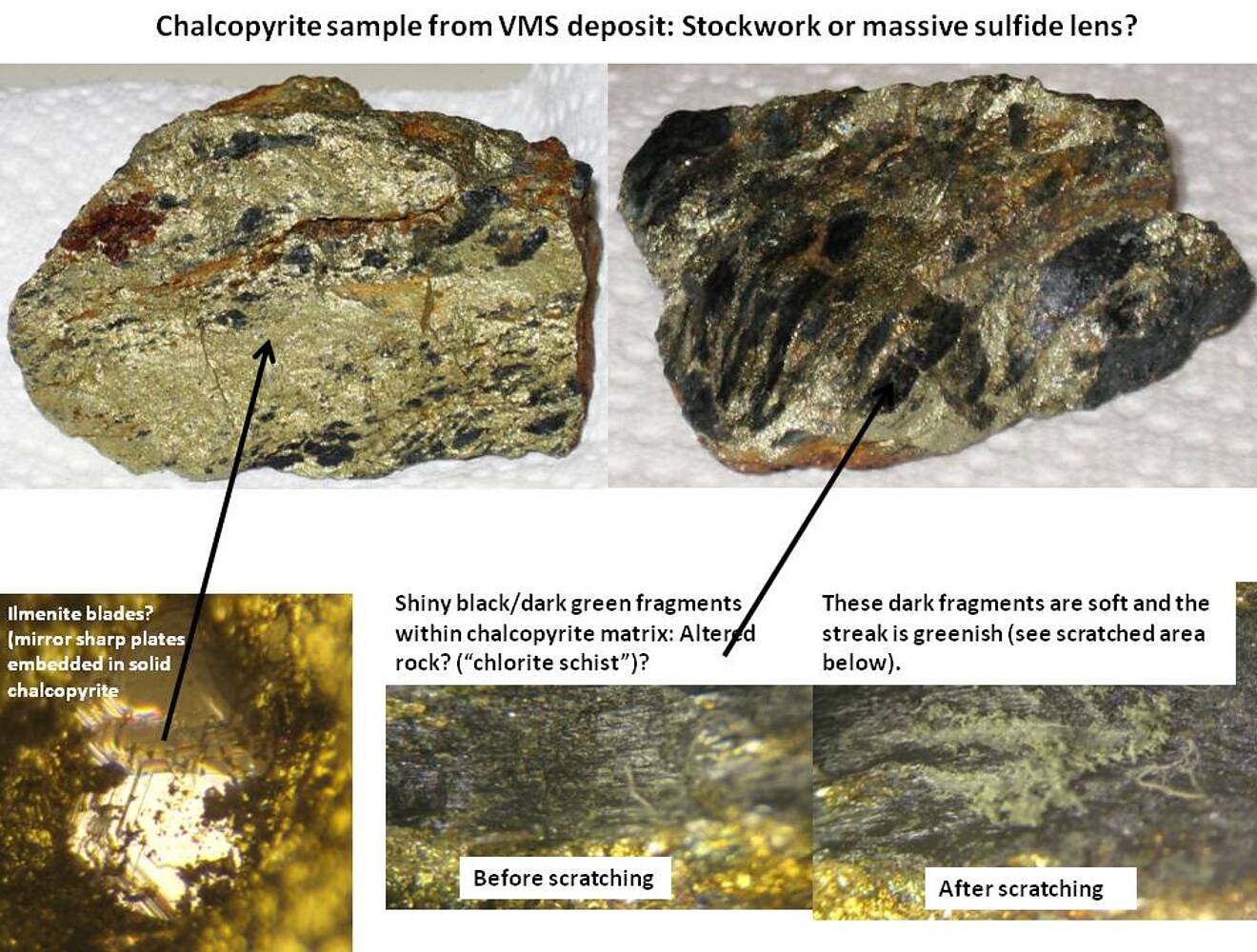 General : Sample from volcanogenic massive sulfide deposit