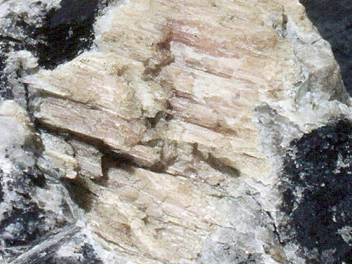 Mendipite, 7 cm across, on manganese ore Collected from vein 2 on 31st ...