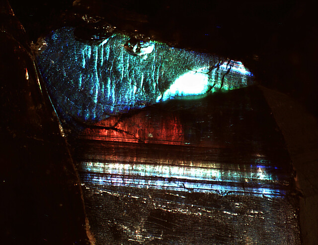 Andradite (Var: Rainbow Garnet)