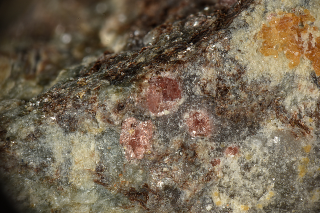 Muscovite (Var: Sericite), Quartz, Garnet Group, Biotite