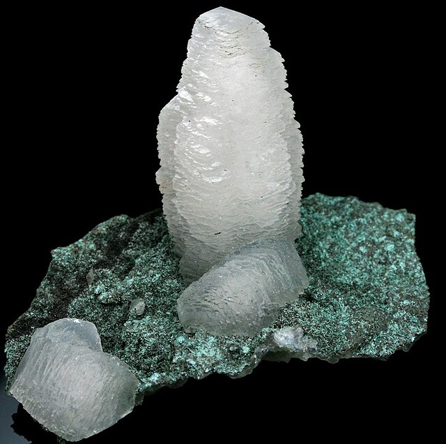Calcite, Celadonite