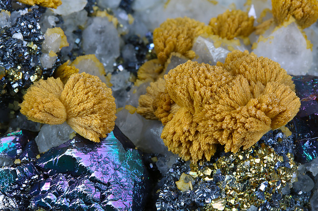 Kutnohorite, Sphalerite, Bournonite, Quartz, Pyrite, Dolomite