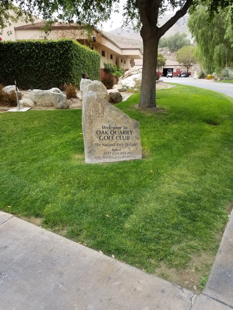 Site Marker at Golf Course Clubhouse Entrance