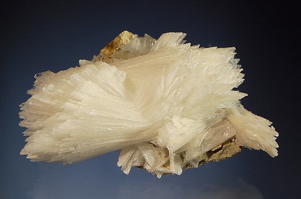 Gypsum Cavnic, Maramureș County, Romania Multiple, stacked white blades ...